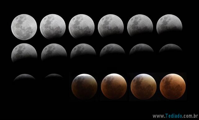26 fotos da eclipse da lua de diferentes cantos do mundo