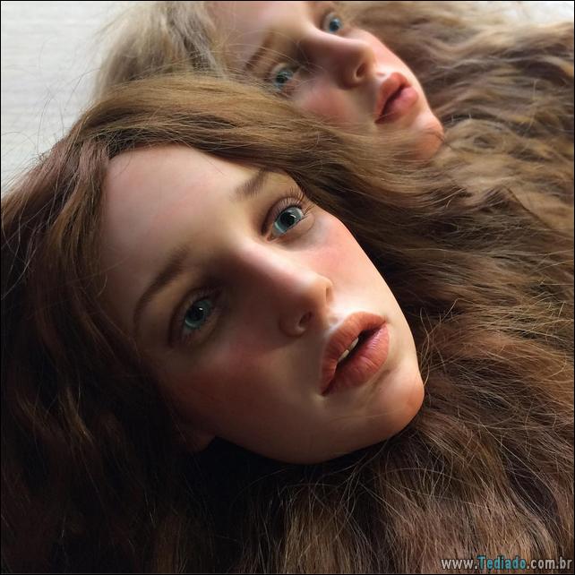 Artista russo criar incrivelmente realista rostos de bonecas.