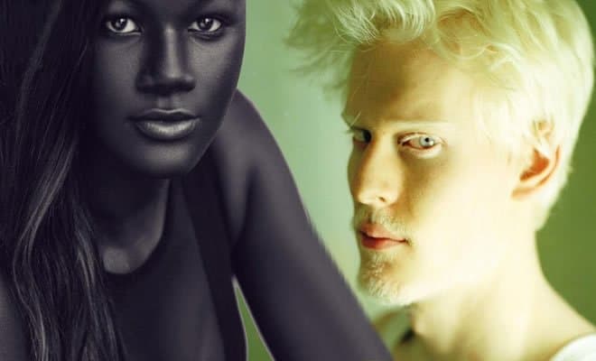 6 pessoas com uma cor de pele única