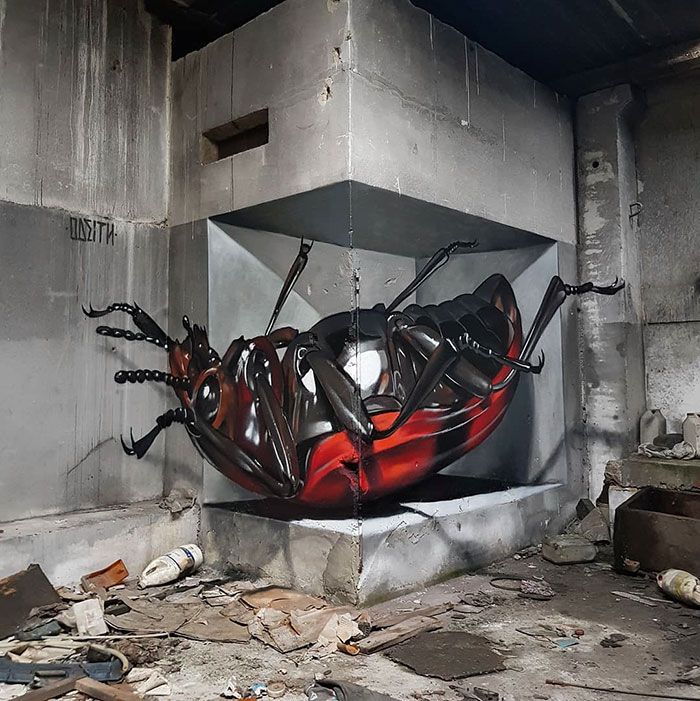 20 arte de rua 3D de cair o queixo por Odeith - Tediado