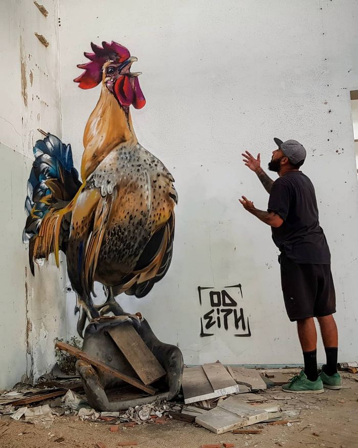 20 arte de rua 3D de cair o queixo por Odeith - Tediado