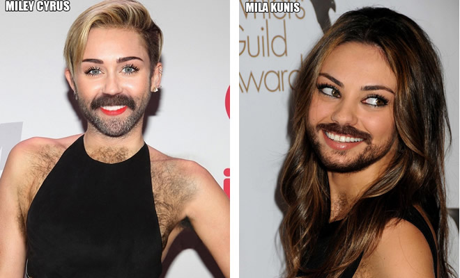 Celebridades femininas com barbas (22 fotos) - Tediado