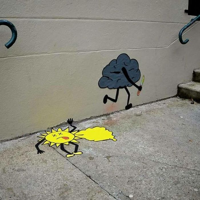 Artista francês cria arte humorística nas ruas de Paris - Tediado