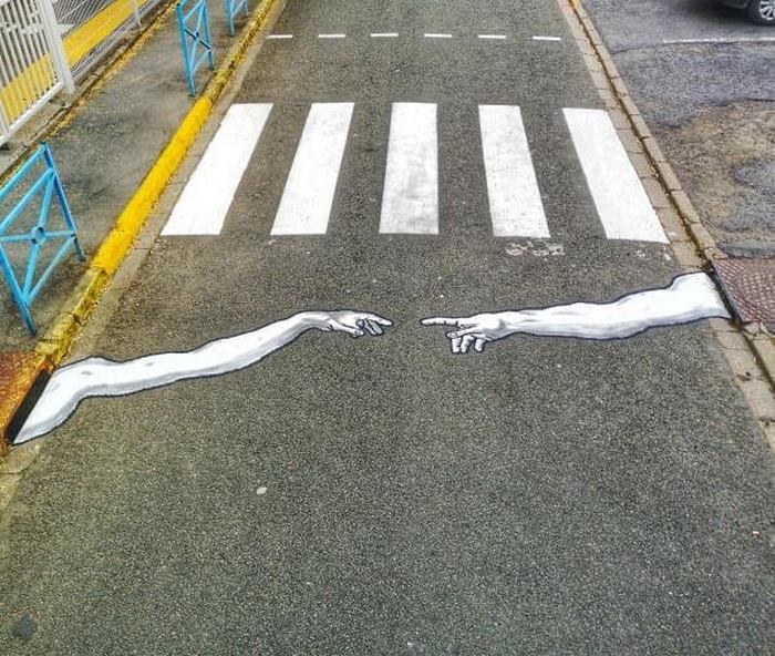 Artista francês cria arte humorística nas ruas de Paris - Tediado