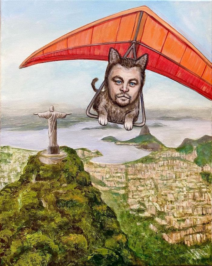 Artista pega cenas clássicas e as usa para criar pinturas humorísticas ...