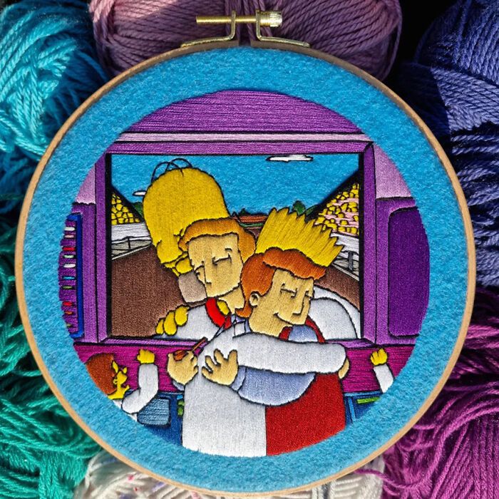 42 cenas dos Simpsons recriadas com bordados - Tediado