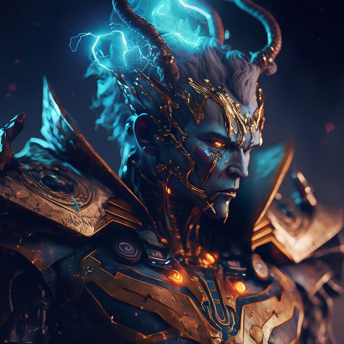 Artista faz 32 imagens poderosas e detalhadas de deuses e deusas - Tediado