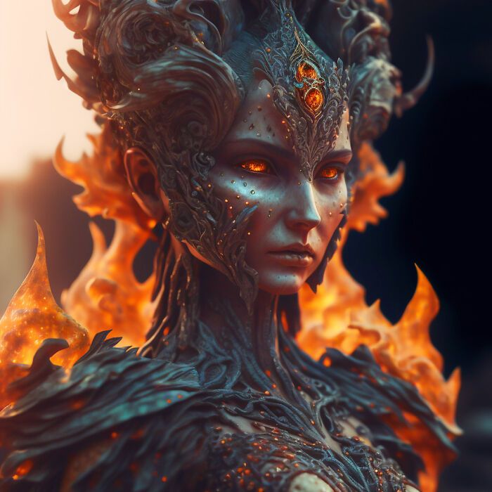 Artista faz 32 imagens poderosas e detalhadas de deuses e deusas - Tediado