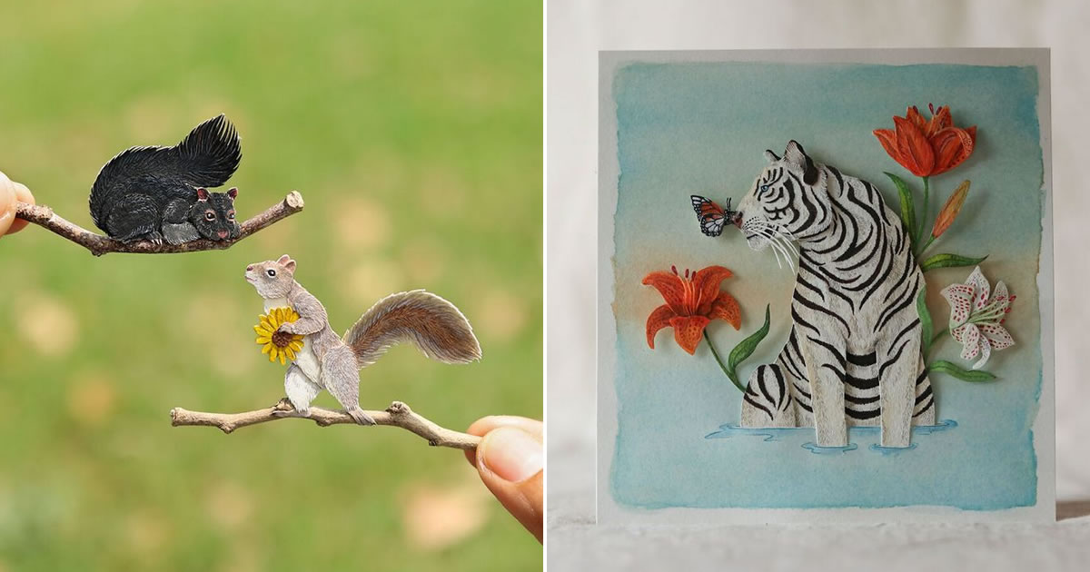 Beleza rara: Arte em papel das mutações genéticas do albinismo (24 ...