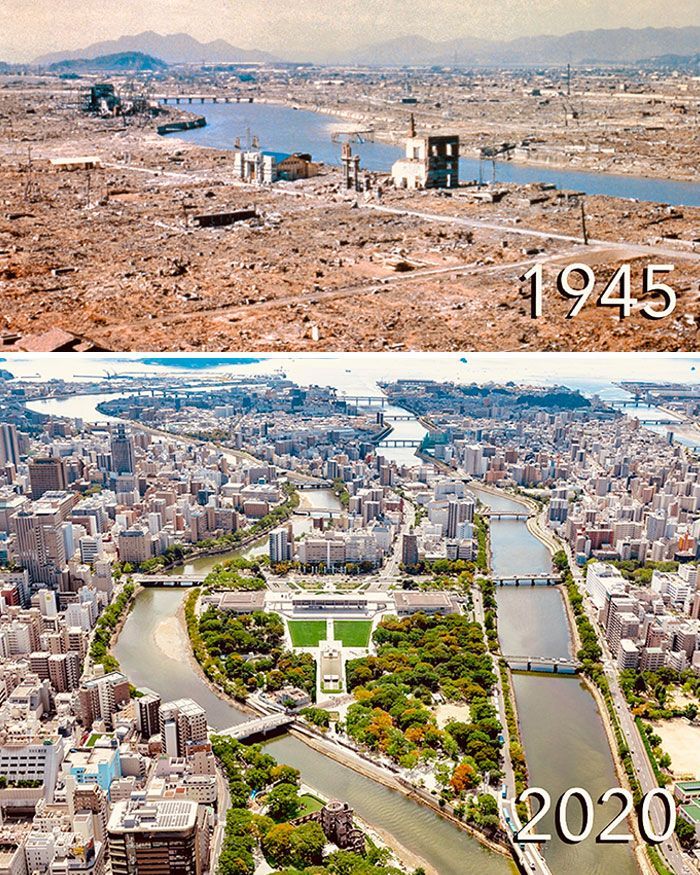32 fotos incríveis de antes e depois que mostram como as cidades mudam ...