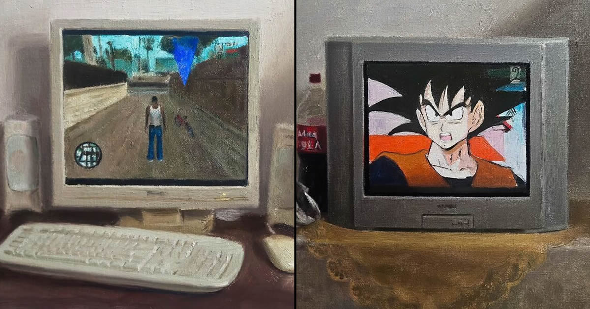 A nostalgia dos anos 90 ganha vida nas pinturas de Lucian Prună (32 ...